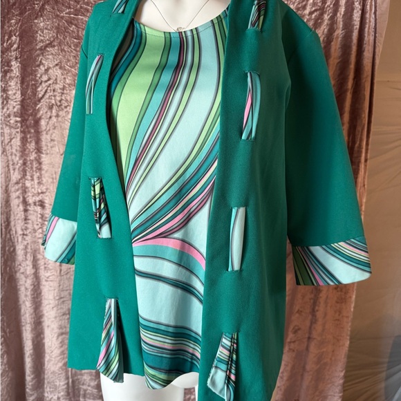Anthony Richards | Tops | Funky Vintage Anthony Richards Teal And ...